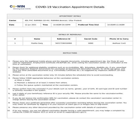 Appointment slip (9) | PDF
