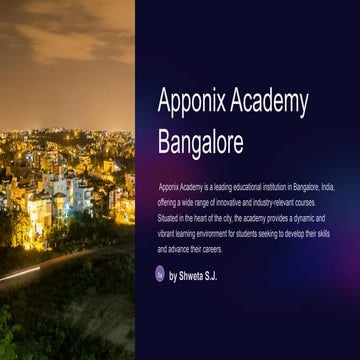 Apponix Academy Bangalore............... | PPT