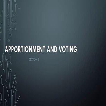 Apportionment and Voting in statistics ppt | PPTX