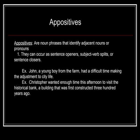 Appositive | PPT