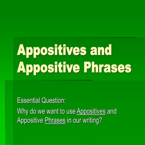 Appositives and Appositive Phrases ppt.ppt