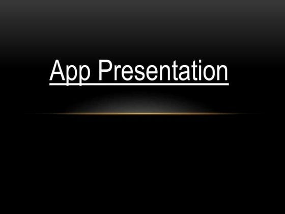 App presentation update | PPT