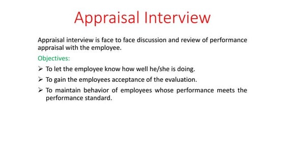 Self assessment performance appraisal process | PPT