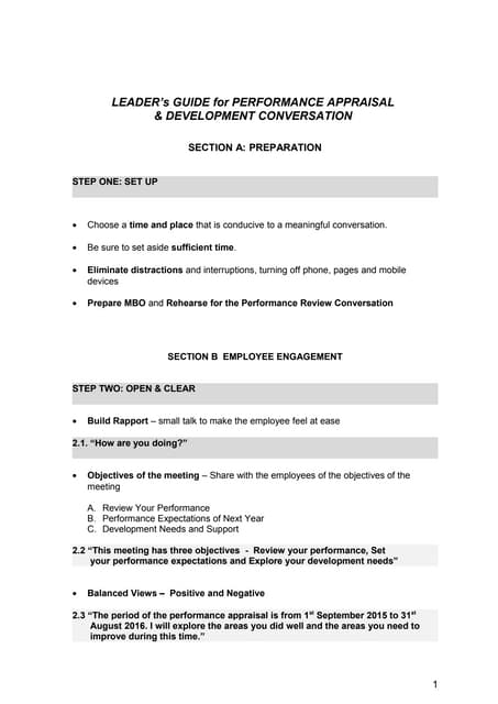Performance Review Template | PDF
