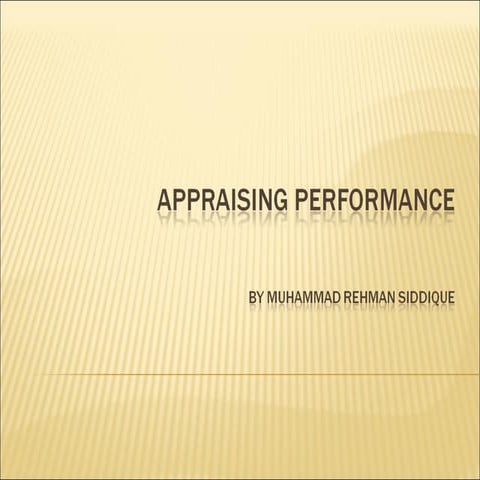 Performance Appraisal | PPT