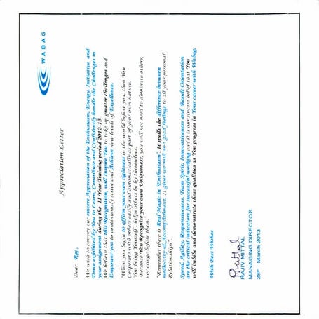 Letter of Appreciation | PPT