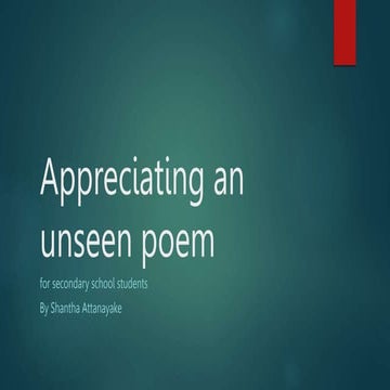 Appreciating an unseen poem for high school.pptx