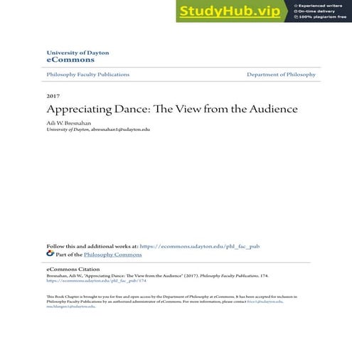 Appreciating Dance | PDF