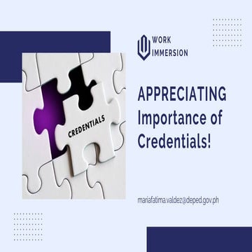 Appreciating Importance of Credentials! Presentation.pptx