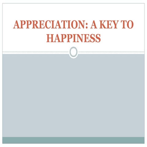 Appreciation | PPTX