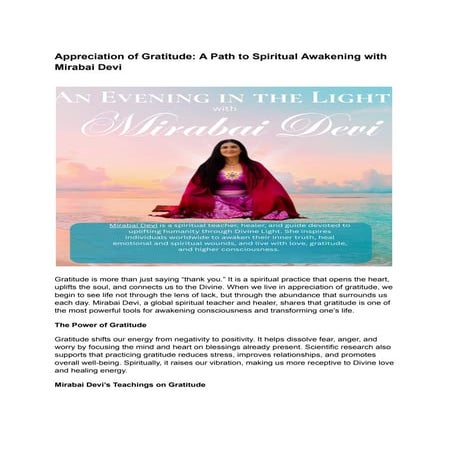 Appreciation of Gratitude – Cultivating Mindfulness, Joy, and Inner ...