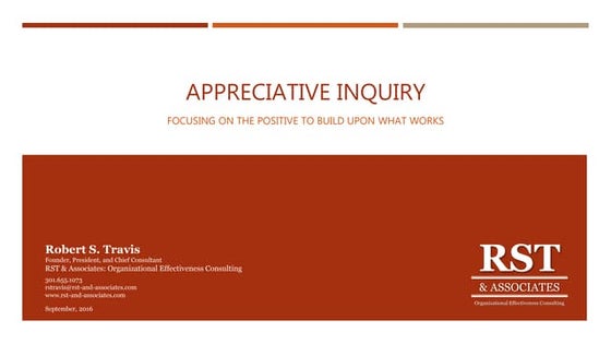 Appreciative inquiry | PPTX | Artificial Intelligence | Technology & Computing
