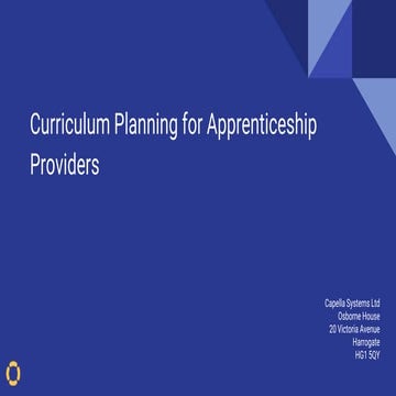 Apprenticeship Curriculum Intent Pptx
