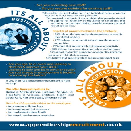 Apprenticeship Recruitment Flyer Back | PDF | Apprenticeships | Careers