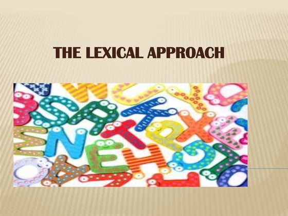 The lexical approach | PPT