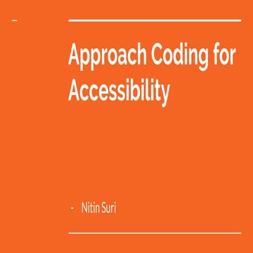 Approach Coding For Accessibility Ppt 3296