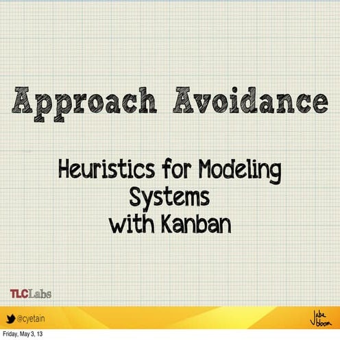 Approach Avoidance: Heuristics for modeling systems with Kanban ...