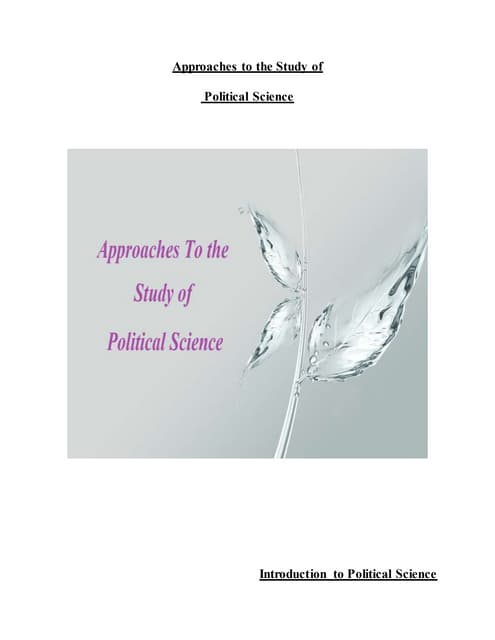 Nature and Scope of Political Science.pdf | Politics