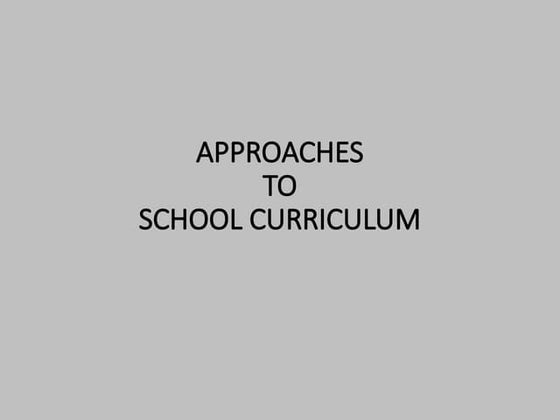 Dimensions of curriculum design | PPT