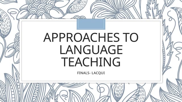 Direct Method (DM) of Language Teaching | PPT | Education