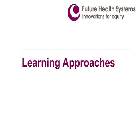 Learning Approaches | PPT
