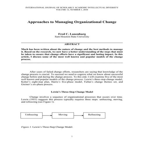Approaches to-managing-organizational-change | PDF