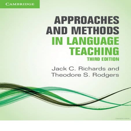 Approaches And Methods In Language Teaching Jack C Richards Theodore