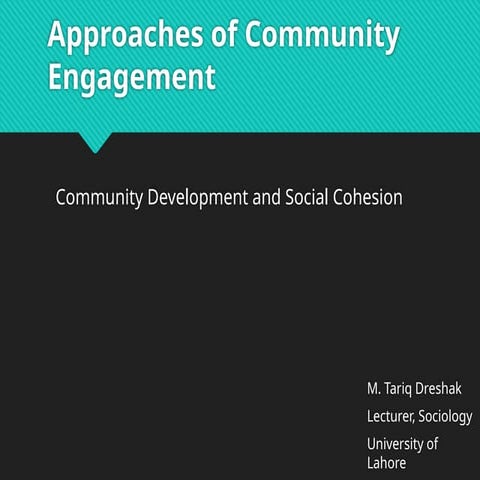 Approaches of Community Engagement:. PPT | PPTX
