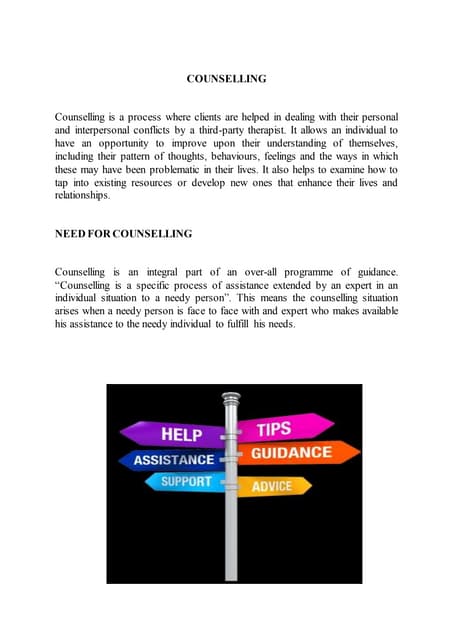 PRINCIPLES OF COUNSELLING | PPT