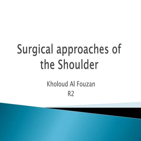 Approaches of shoulder | PPTX