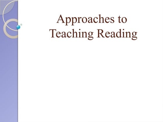 Reading Approach | PPTX