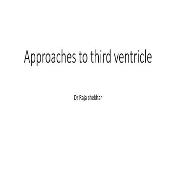 approaches to 3rd ventricle | PPTX