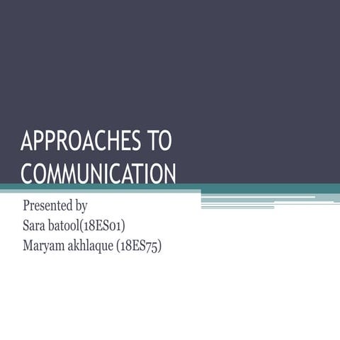APPROACHES TO COMMUNICATION presentation.pptx