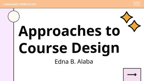 Approches to course design in ESP | PPTX | Education