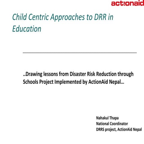 Approaches to drr in education | PPT