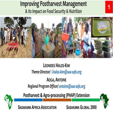 Approaches to improving Post Harvest Management | PDF