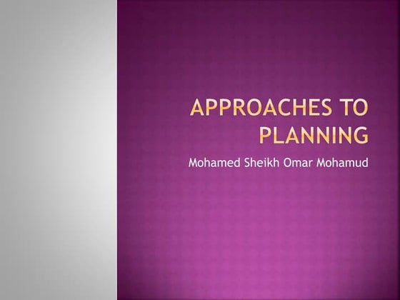 PLANNING | PPT