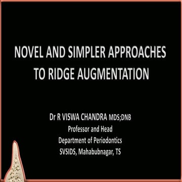 Approaches to ridge augmentation | PPTX