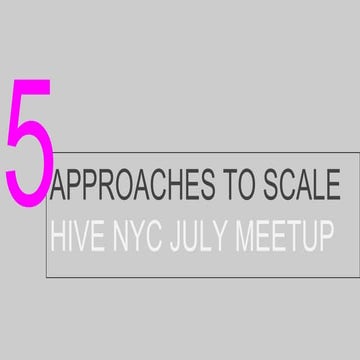 Approaches to Scale Presentations | PPT