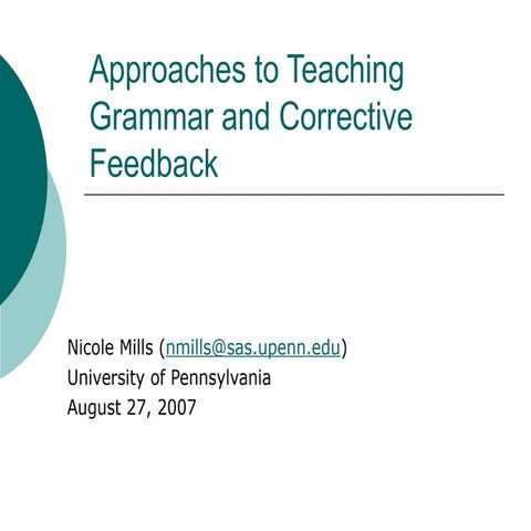 Approaches_to_teaching_Grammar.ppt for all of you | PPT