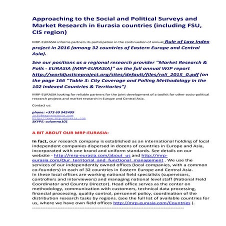 Approaching to the social and political surveys and market research in ...