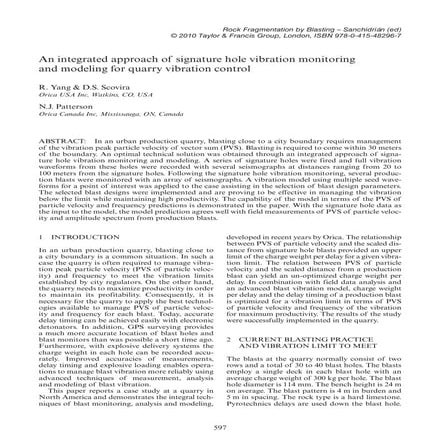 Approach of signature_hole_vibration_monitoring_and_modeling_for_quarry ...
