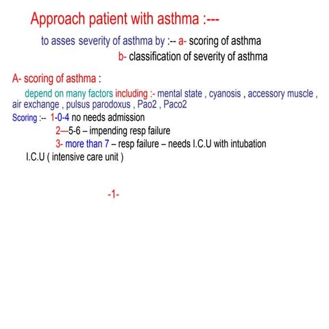 Approach patient with asthma. , | PPT | Lung and Respiratory Health ...