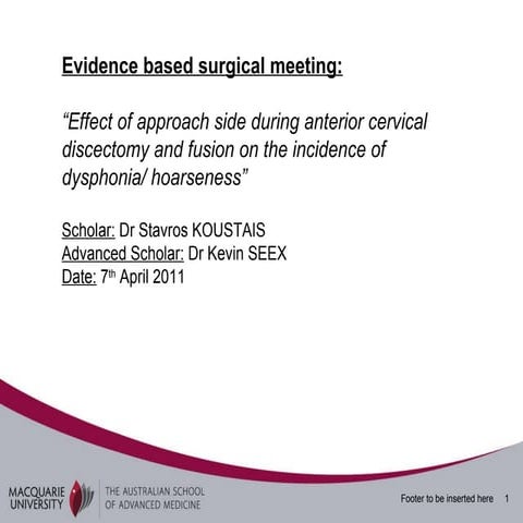 PPT Anterior Cervical Discectomy And Fusion (ACDF), 49% OFF