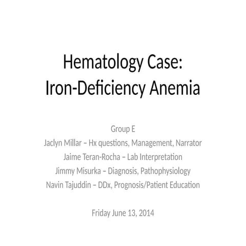 Approach to Iron Deficiency Anemia.ppt