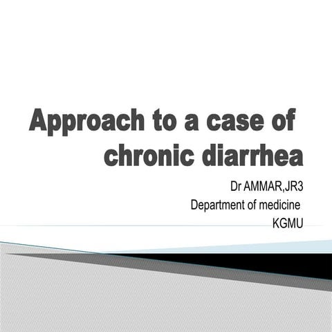 APPROACH TO A CASE OF DIARRHOEA......... | PPTX