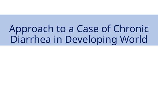 Pathophysiology of diarrhea | PPT