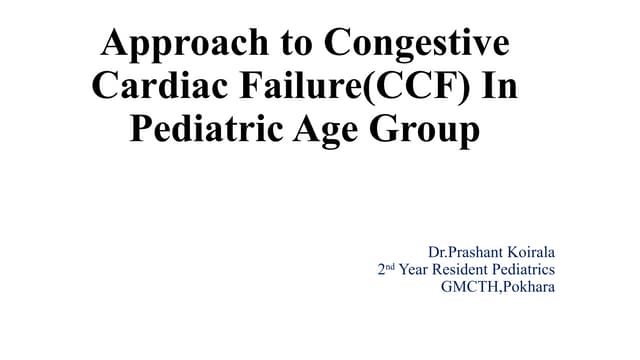 heart failure in children and pediatrics) | PPTX