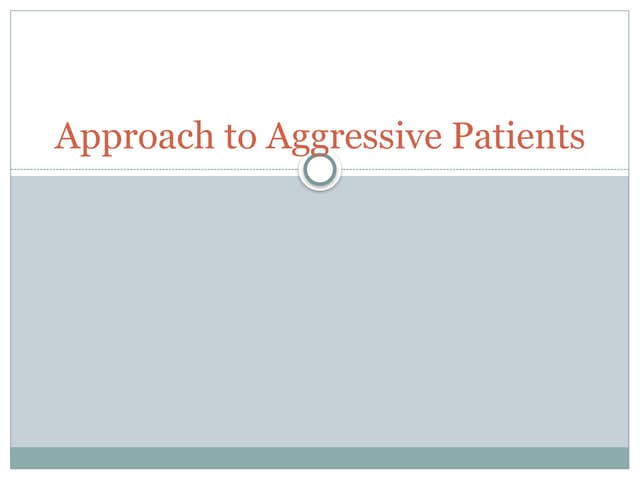 Restraining An Agitated Patient | PPTX