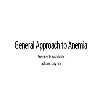 Approach to Anemia - Copy.pptx how to diagnose | PPT